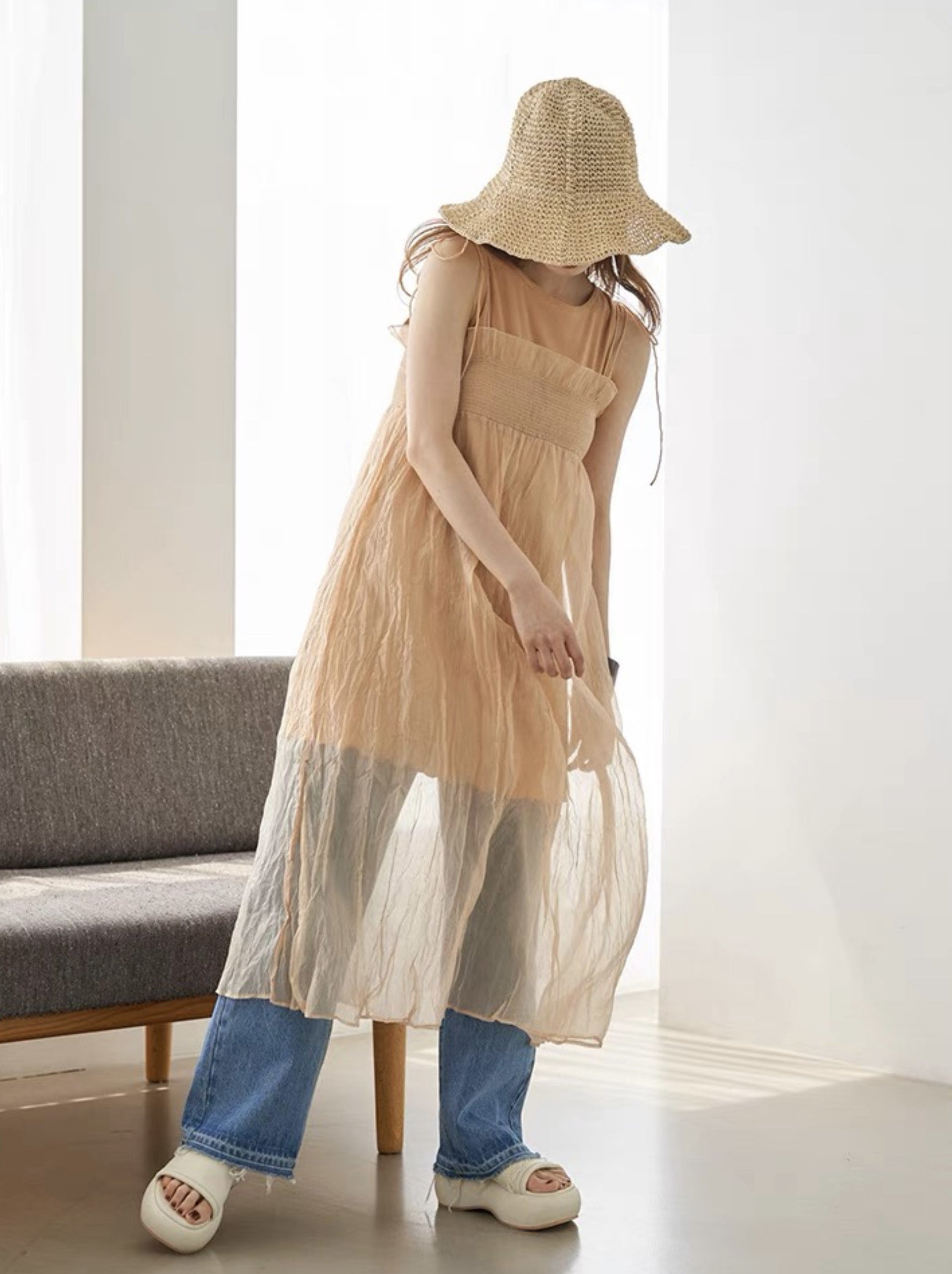 日本直送 [預購 ] Kastane 一套2件setup ⇉ 紗紗裙+長背心 4色入 – Ununi